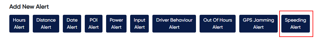 Alerts - Speeding – Cubo Support Knowledge Base