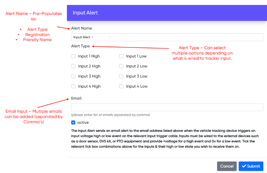 Alert - Input – Cubo Support Knowledge Base
