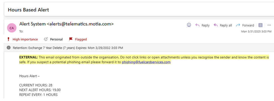 Alert - Hours – Cubo Support Knowledge Base