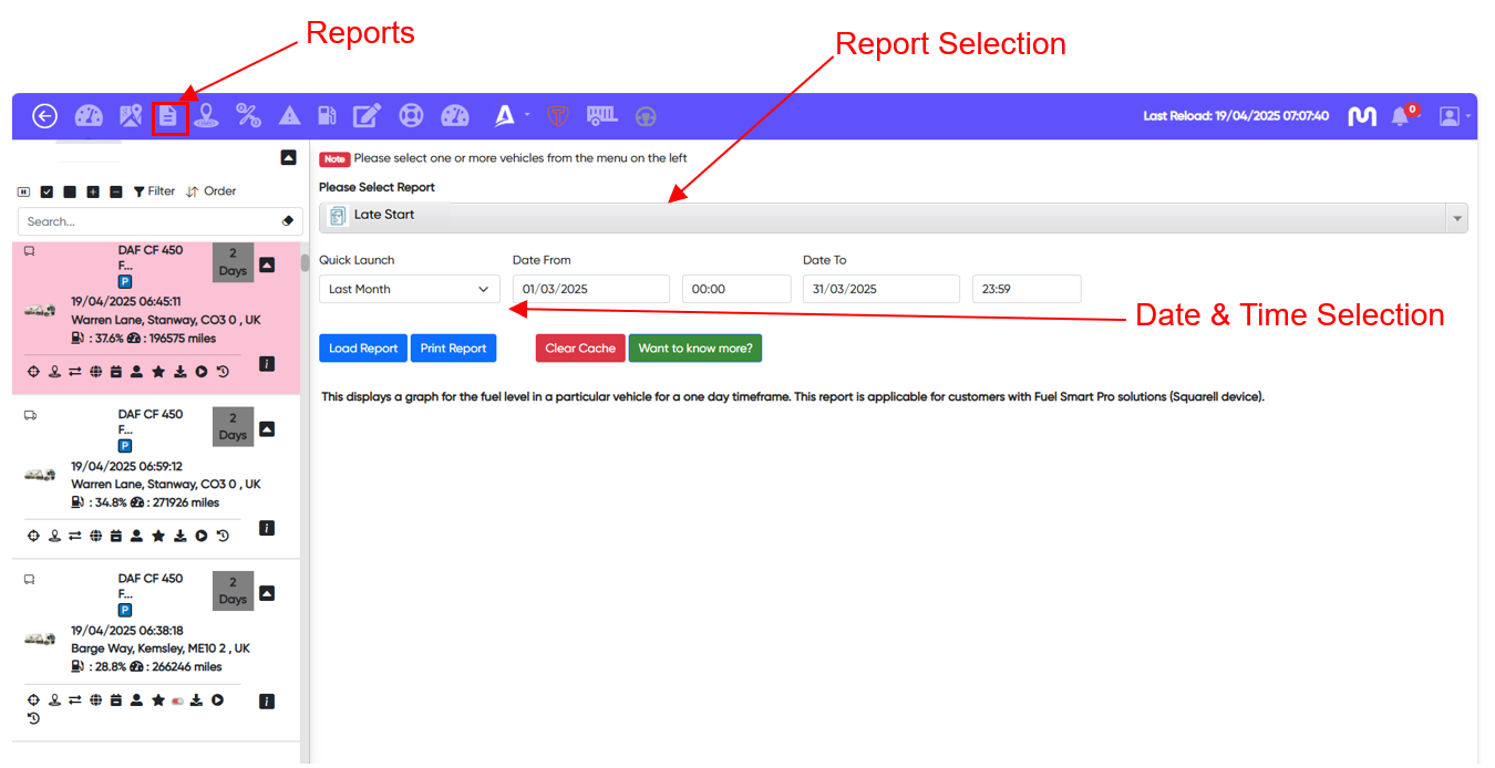 Late Start Report – Cubo Support Knowledge Base